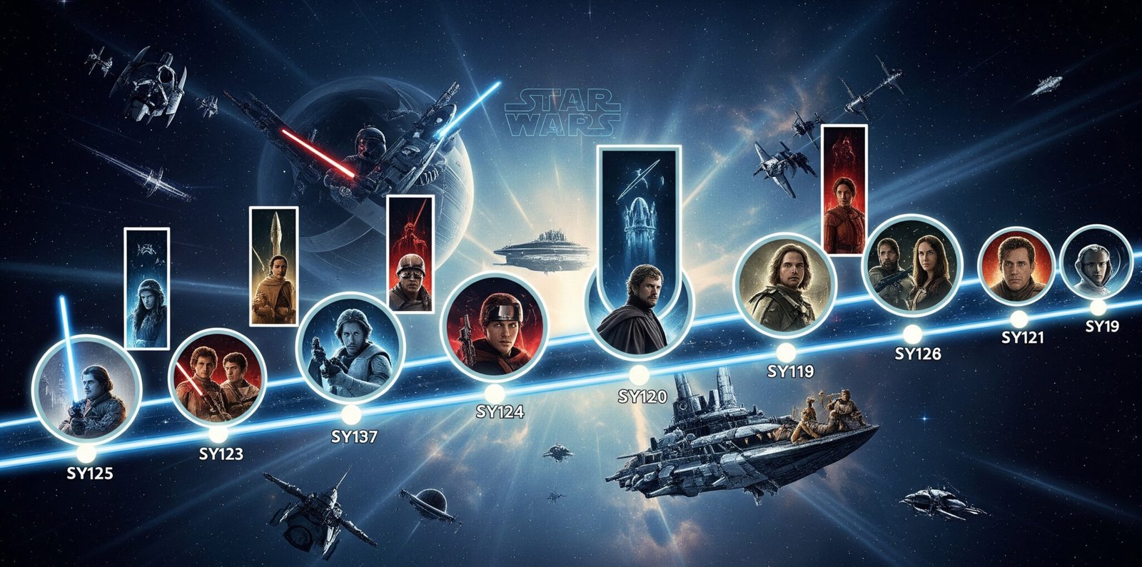 Star Wars em Ordem Cronológica: Guia Completo (2025)